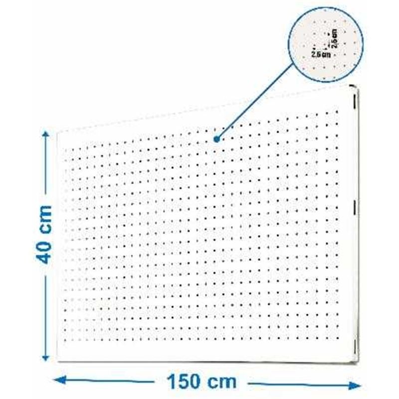 PANEL PERFORADO 1500x400mm BLANCO - 20231504008 - Simon Rack | Leroy Merlin