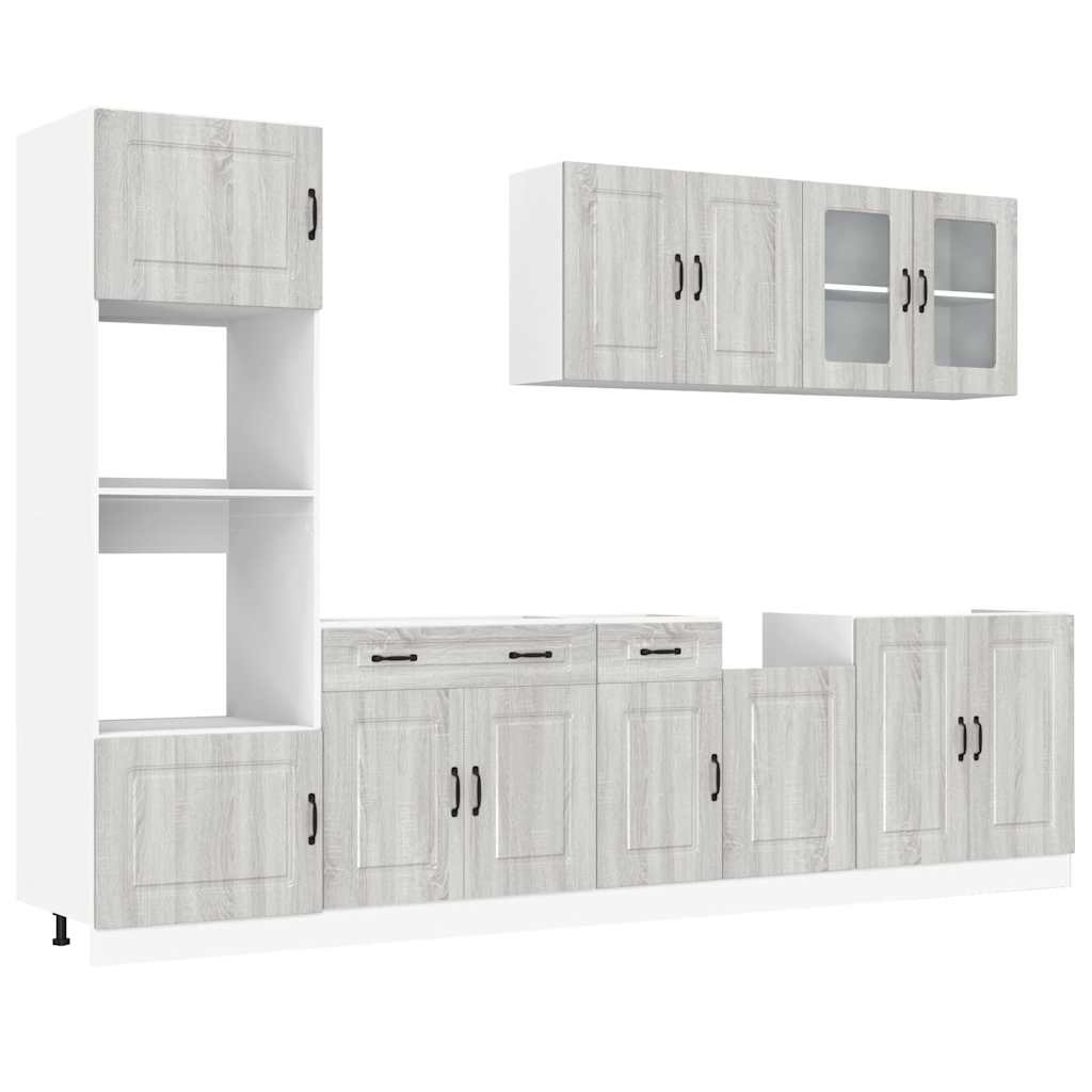 Mueble cocina Kalmar sonoma gris 7 pzas madera contrachapada ...