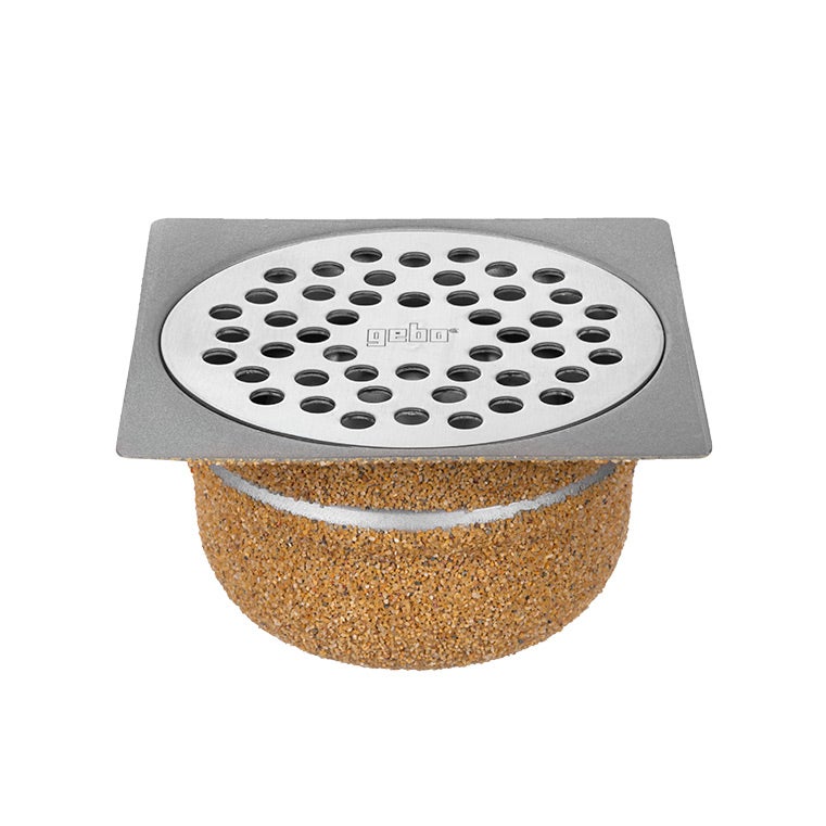 GEBO Siphon sol acier inoxydable 100x100x55 sortie verticale ...