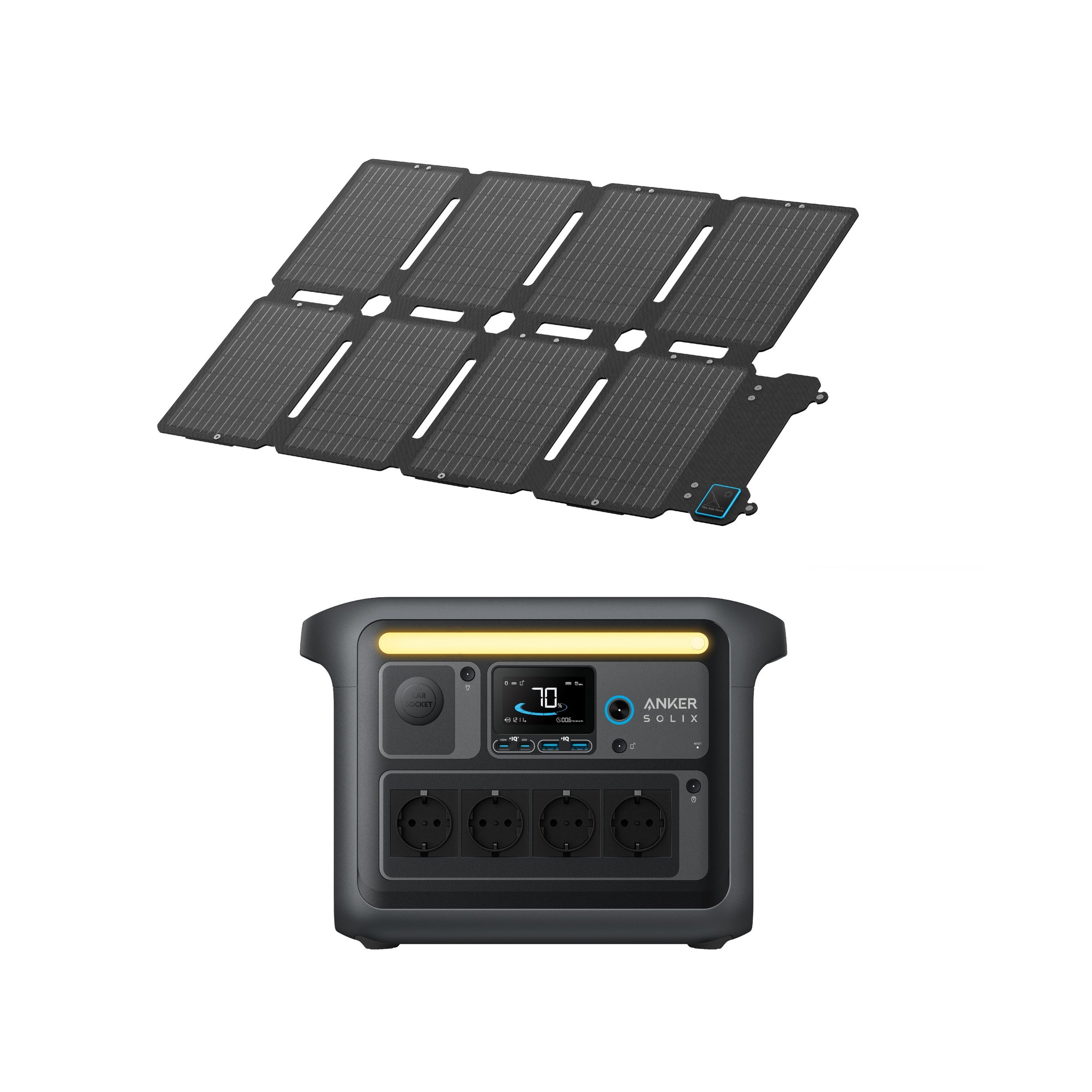 Kit Anker SOLIX C1000X con Panel Solar PS100X - Generador Solar 4x1800W ...