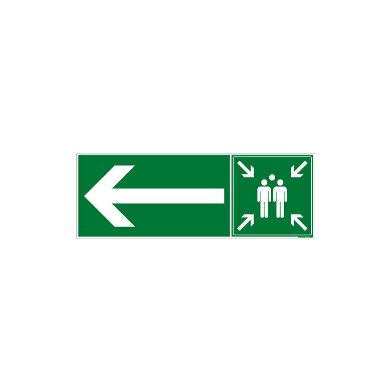 PANNEAU SECOURS POINT DE RASSEMBLEMENT (GAUCHE) (B0307) 700 x 250 mm ...