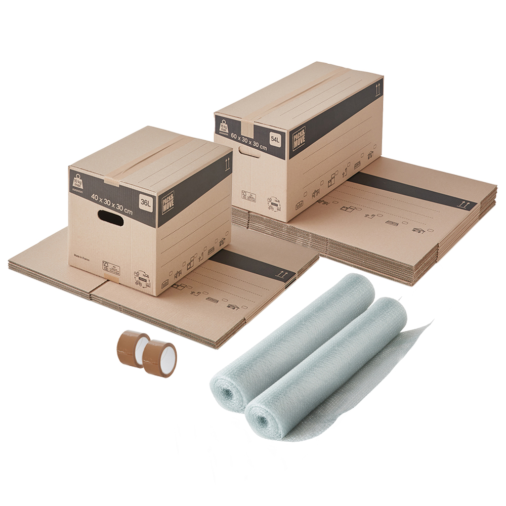 Kit Mudanza T1/T2 + 2 Cintas Adhesivas Incluidas | Leroy Merlin