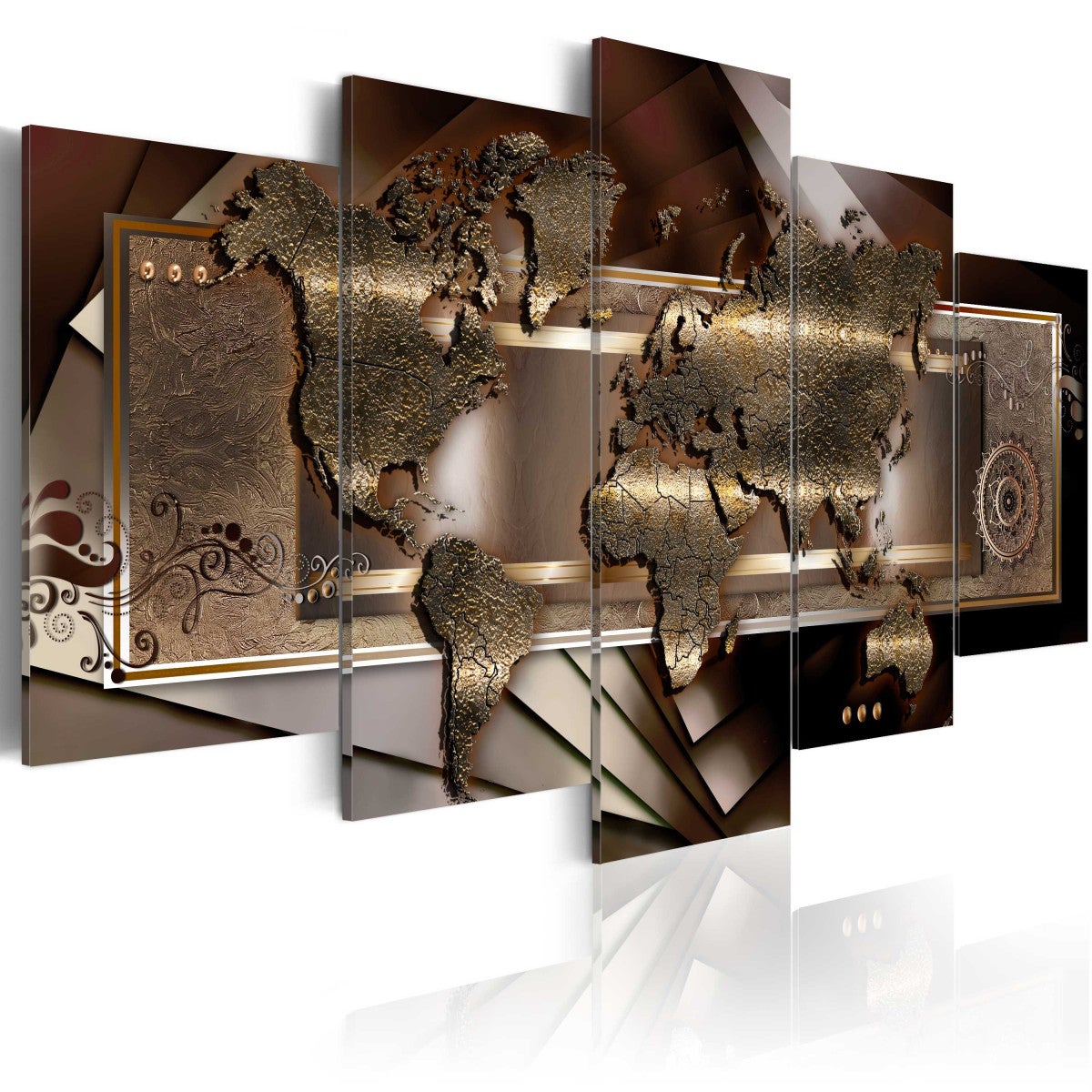 Tableau Imprimé "Chestnut Map" 50 x 100 cm | Leroy Merlin