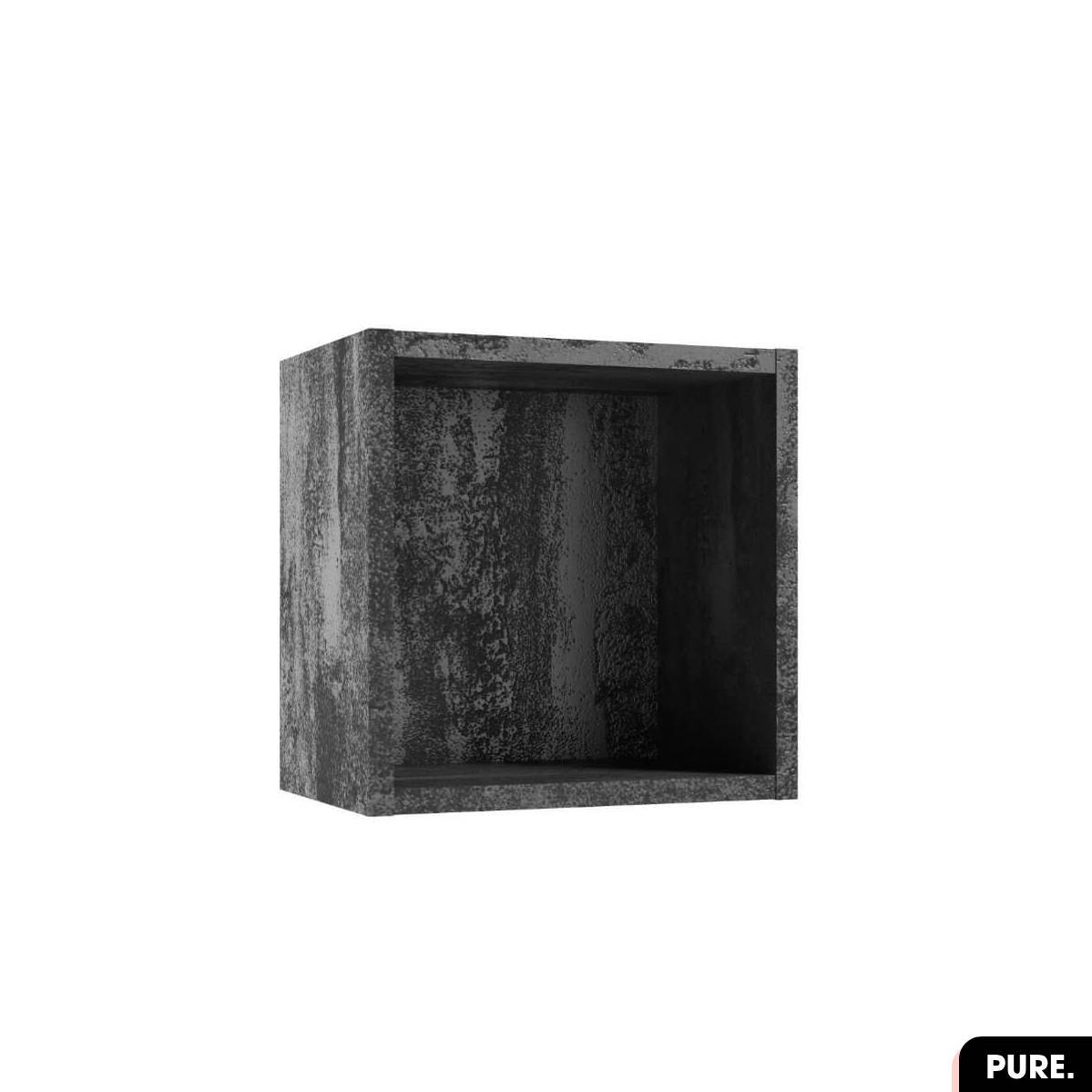Cubo da parete | PURO | Cemento nero | 30 × 30 × 20 | Leroy Merlin