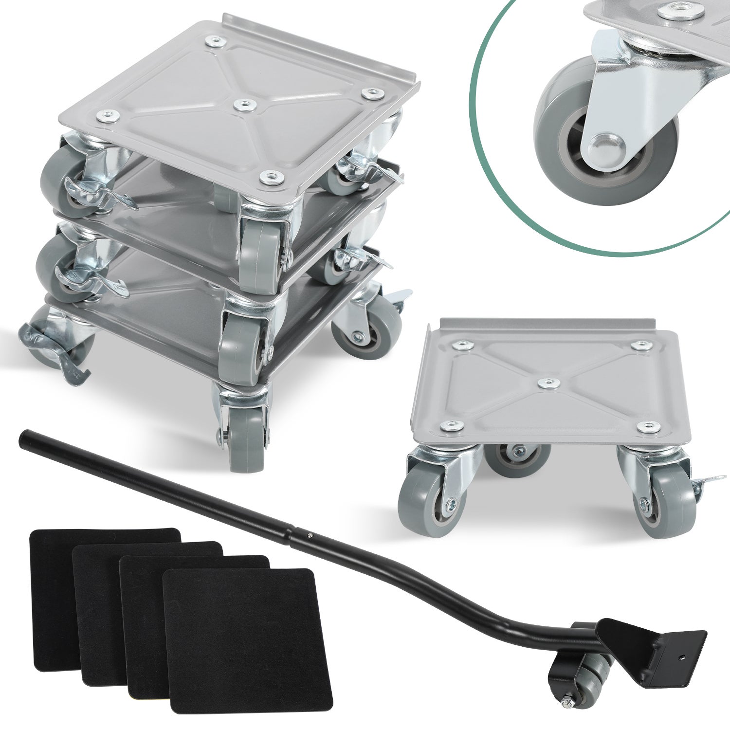 Plateau Roulant 4 pcs plateau Roulant Support roulant Plateau roulant à ...