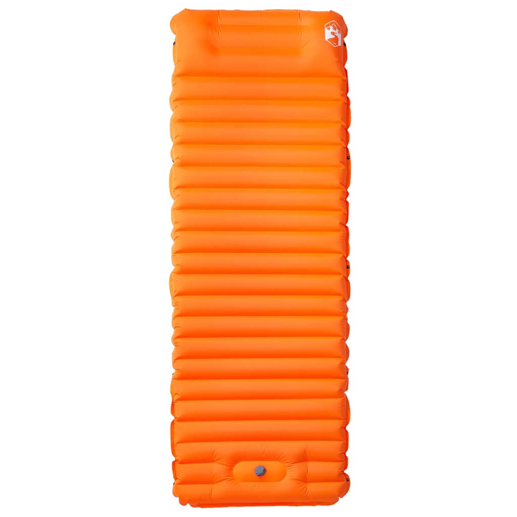 Colchón de camping autoinflable con almohada 1 persona naranja ...
