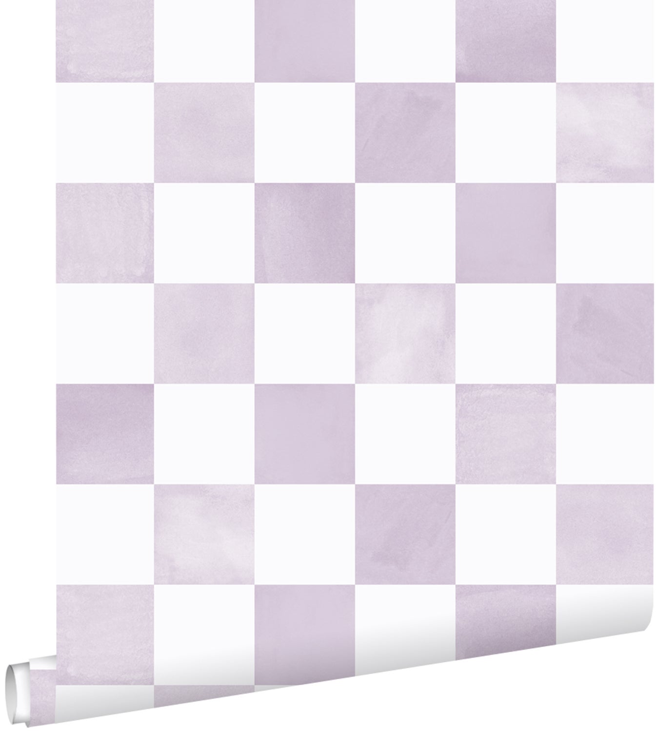 Papier peint à damier lilas violet et blanc - 53 cm x 10.05 m ...