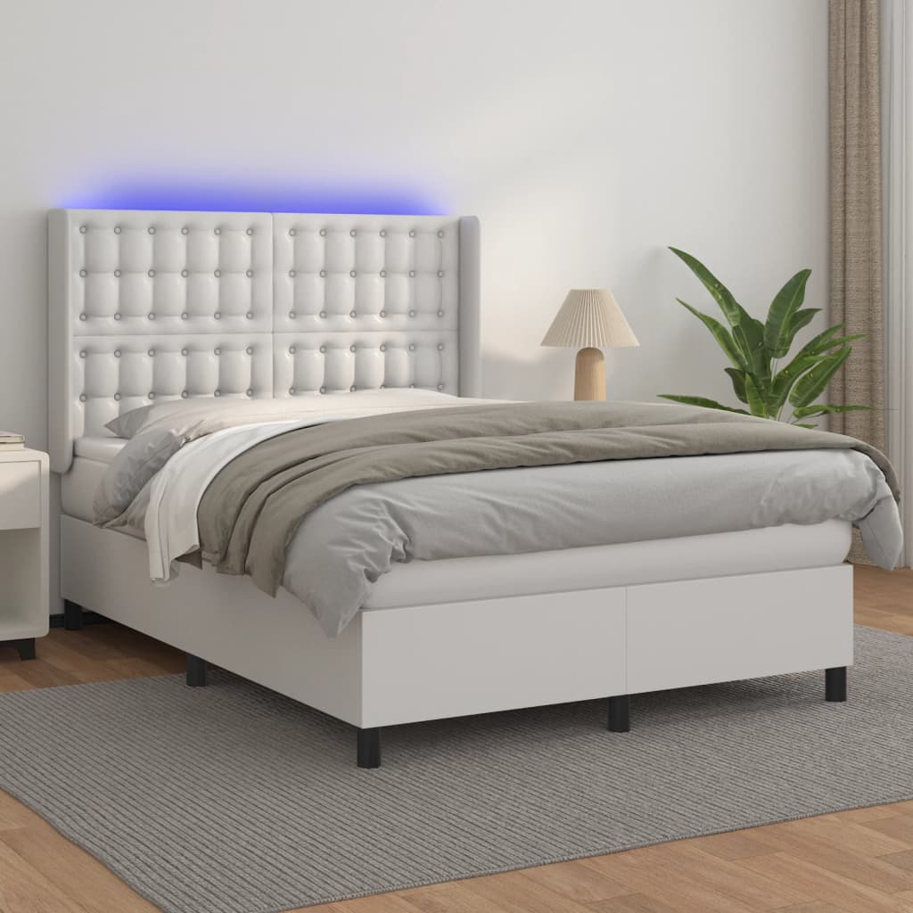 Maison Exclusive - Sommier à lattes de lit matelas LED Blanc 140x200 cm ...