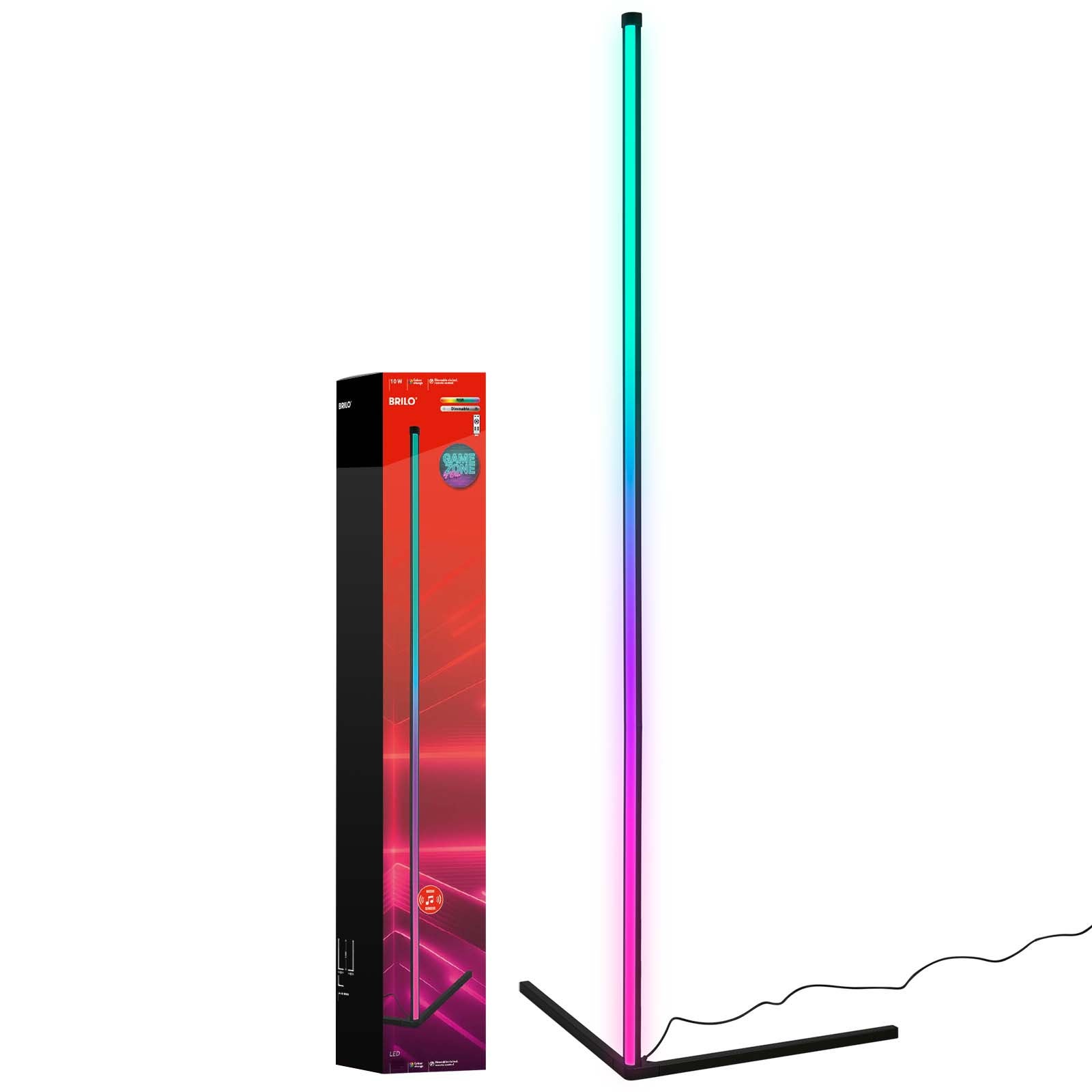 BRILONER RGBIC Lampe sur pied LED, t l commande, d coration gaming, intensit variable, 1,4 m ...