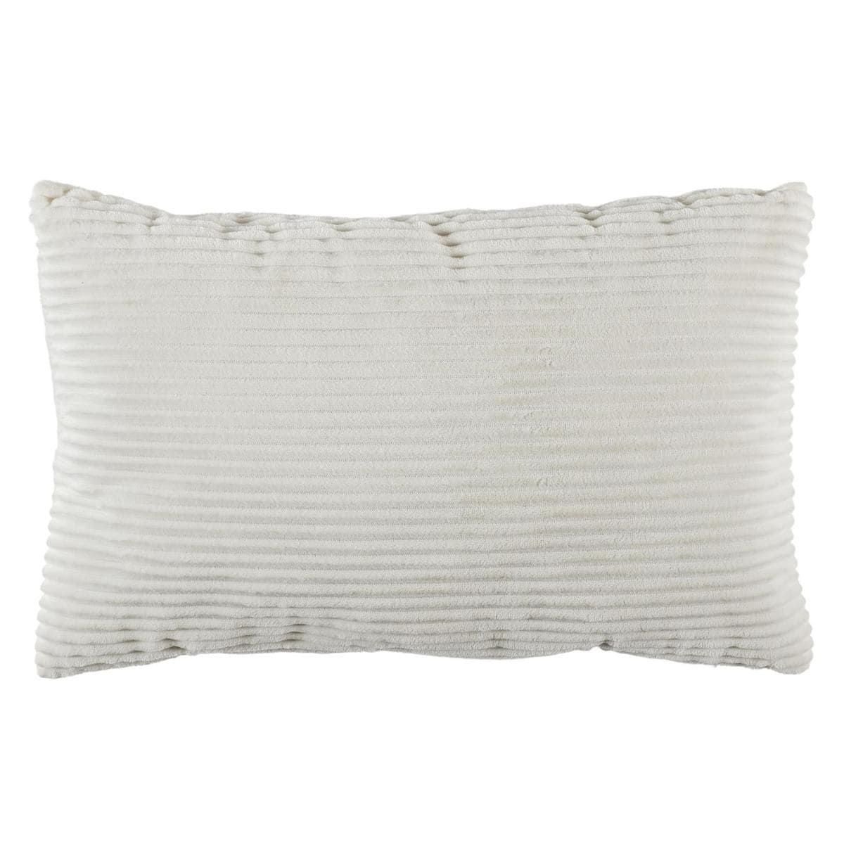 Coussin Rectangulaire Flanelle Côtelée 30x50cm, Doux et Lavable en ...