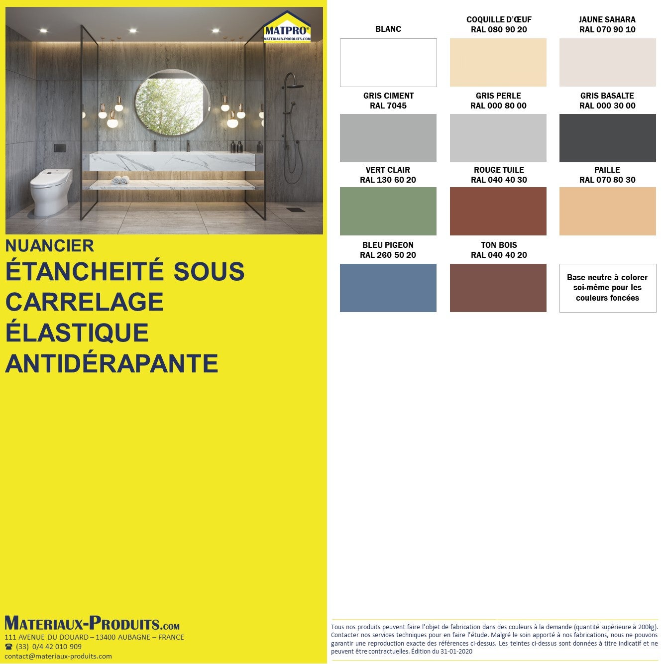 Étanchéité sous carrelage élastique antidérapante Boîte de 3 Kg Gris ...