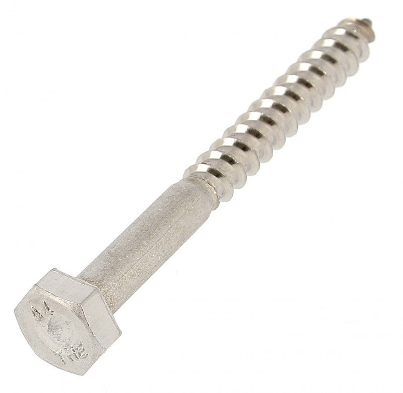 Tirefond 8X80 Inox A4 DIN 571 | Leroy Merlin