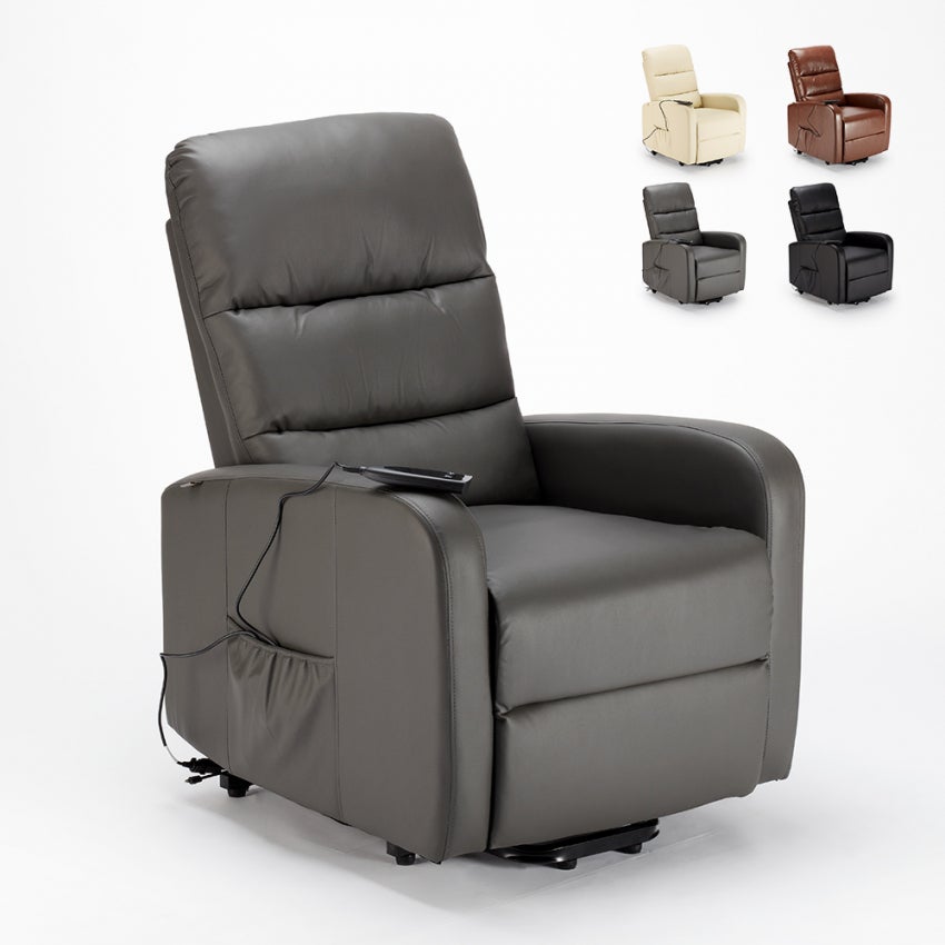 Fauteuil relax électrique inclinable avec releveur en similicuir ...