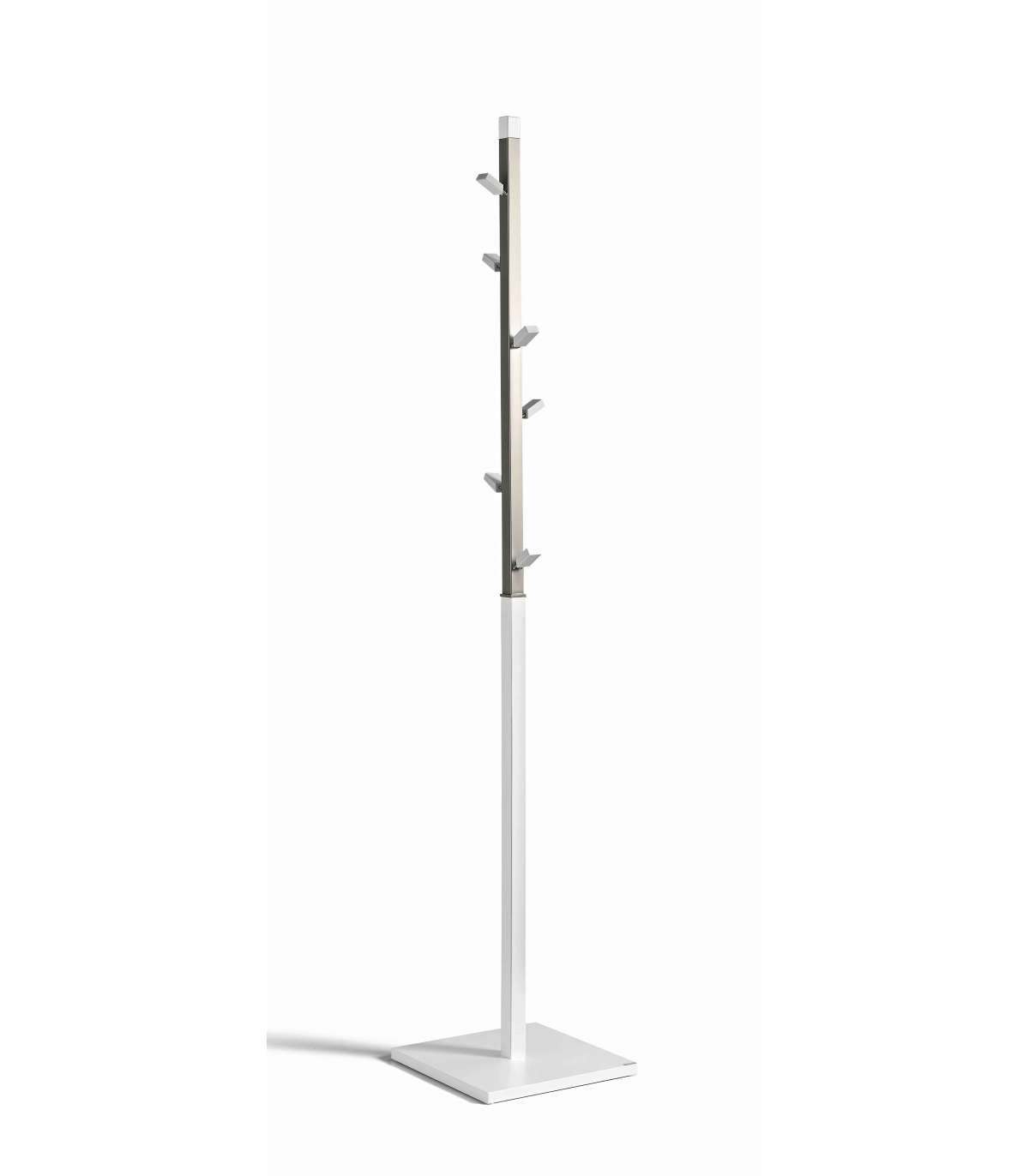 Perchero moderno mod. 428 herrajes en cromo satinado lacado blanco, 180 ...