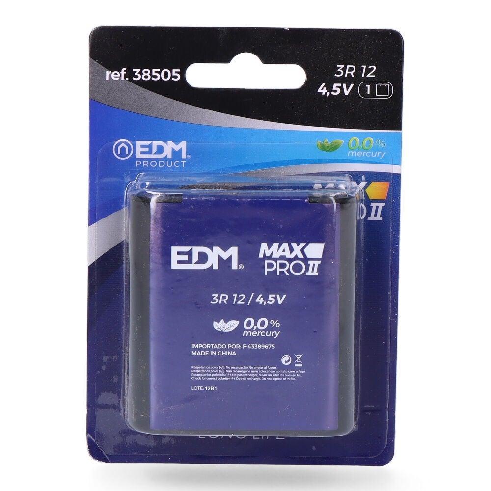 Pile edm long life 3lr12 4,5v (emballage 1 unit) 62x22x67mm | Leroy Merlin