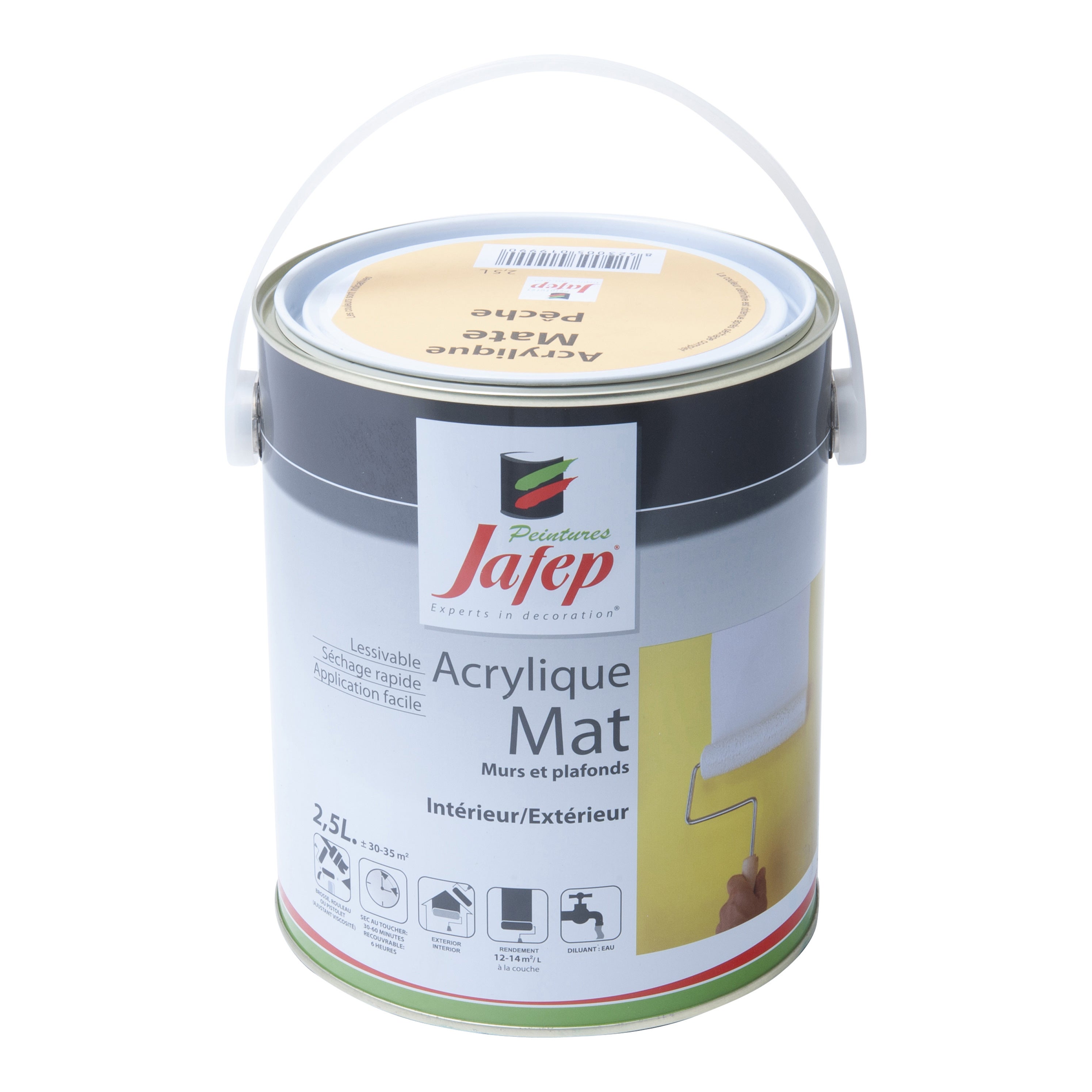 Peinture acrylique Pêche mat Jafep 2,5 L | Leroy Merlin