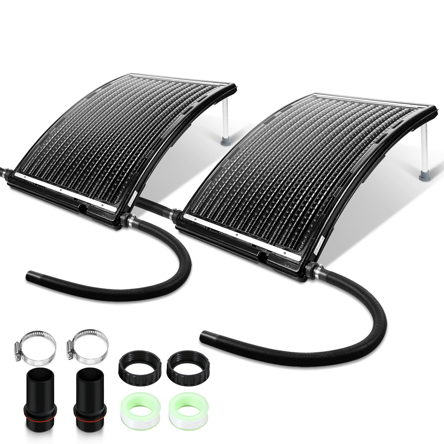2 paneles calefactores solares negros para piscinas, calentadores de ...