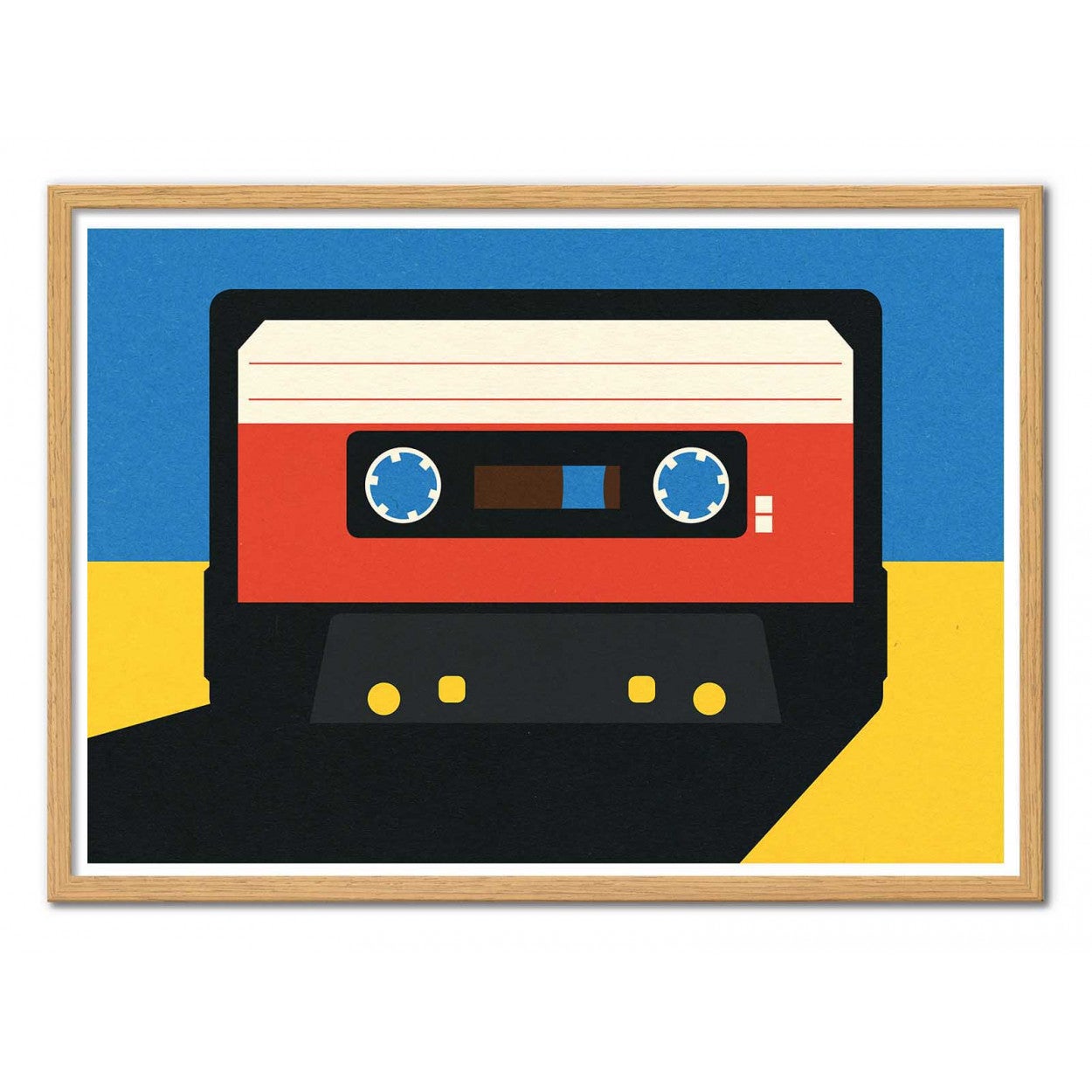 Art-Poster - Black Tape - Rosi Feist - avec cadre chêne 50 x 70 cm ...