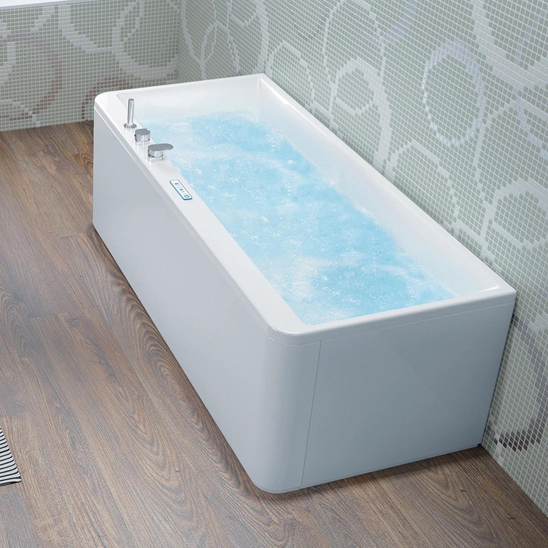 Baignoire balneo SAMBA 180x80 su telaio metallico, bañera con sistema ...