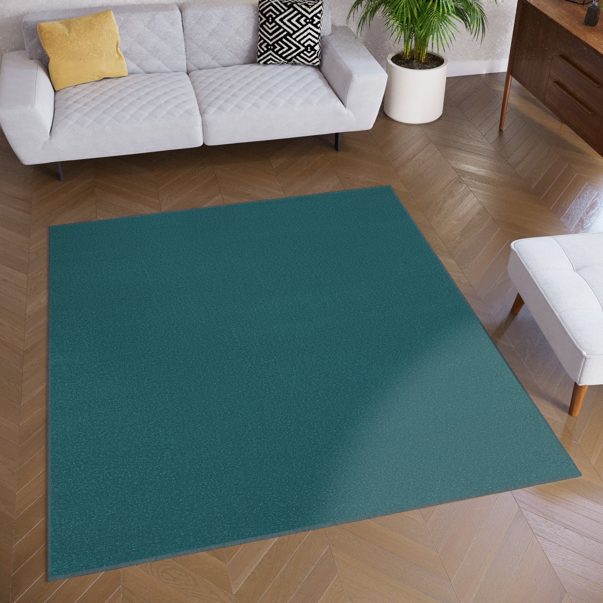 TAPISO Mono Carré Tapis Séjour Poil Court Intérieur Extérieur Moderne ...