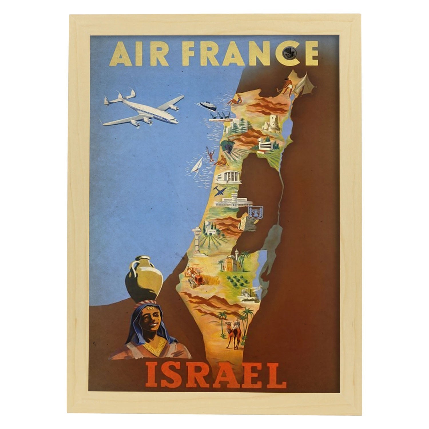 Poster Vintage De Viaja A Israel. Con Imagenes Vintage Y De Publicidad ...