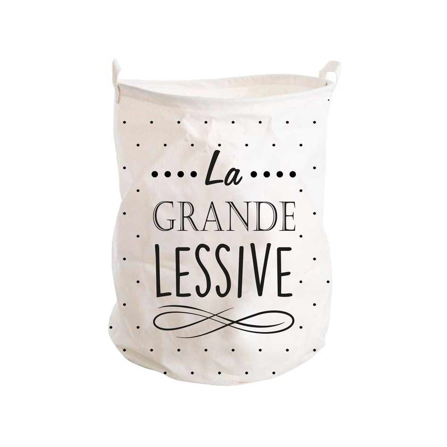 Panier à linge "Grande lessive" - 40 x 50cm - blanc | Leroy Merlin
