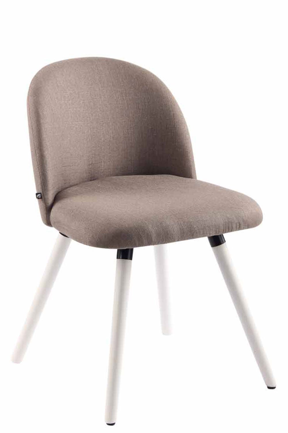 Silla de comedor Nelson en tela blanca topo | Leroy Merlin