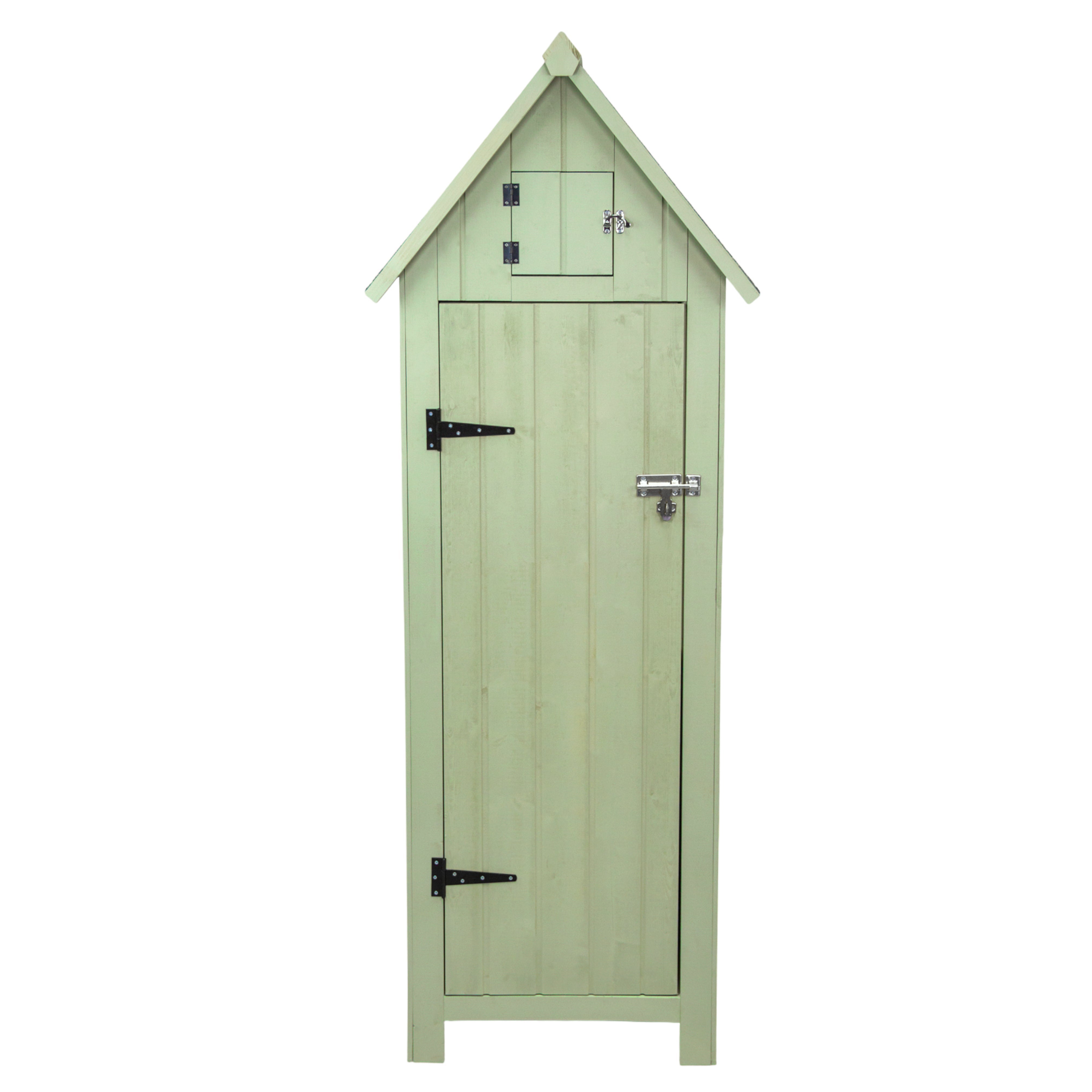 Abri de Jardin en Bois Vert 66 x 46 x 178 cm Cabane Cabanon Toit en ...