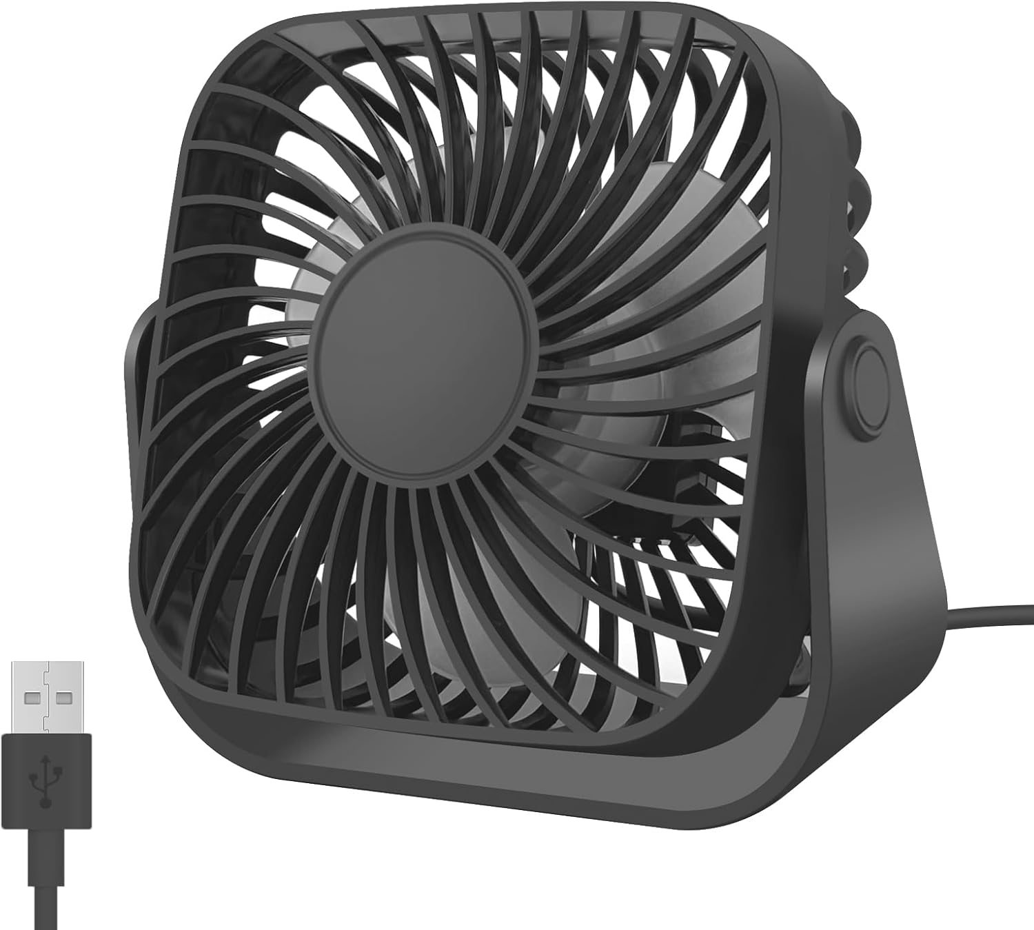 Mini ventilateur de bureau USB ultra-silencieux 3 vitesses pour la ...