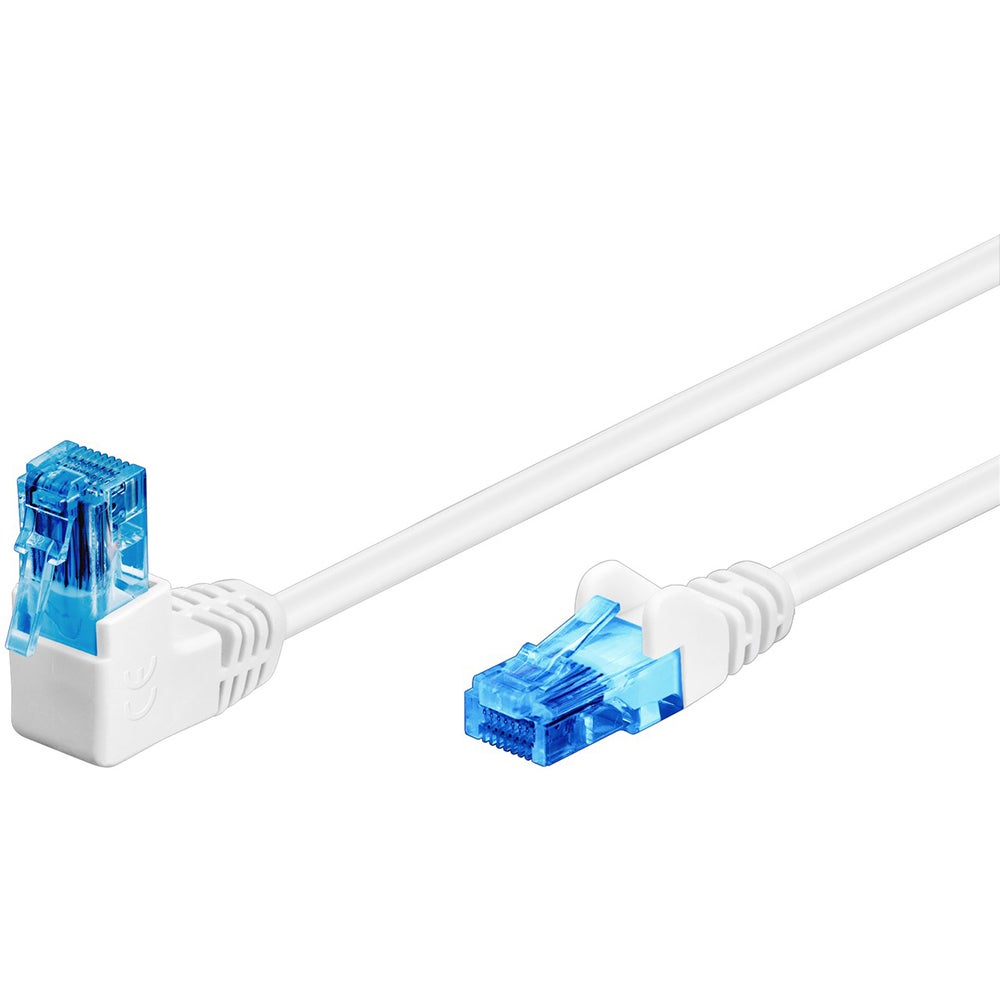 GOOBAY Câble rj45 cat6a coudé blanc 2 mètres | Leroy Merlin
