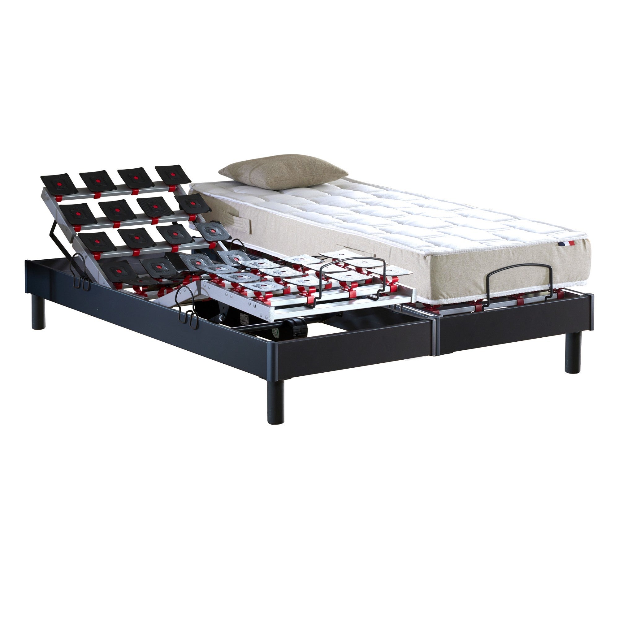 Lit électrique à plots matelas latex 100% 2x80x200 | Leroy Merlin