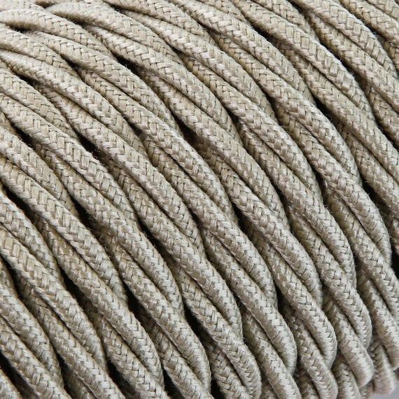 Câble Electrique Sable en Textile Torsadé 3x0.75mm² - Fil Electrique ...