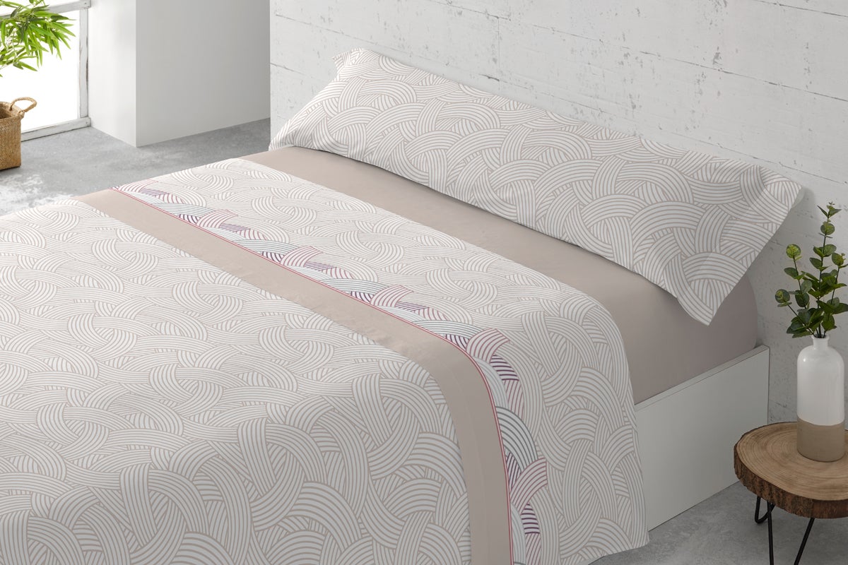 Juego Sábanas Coralina Tres Piezas Paduana Olivia Cama 150 Beige ...