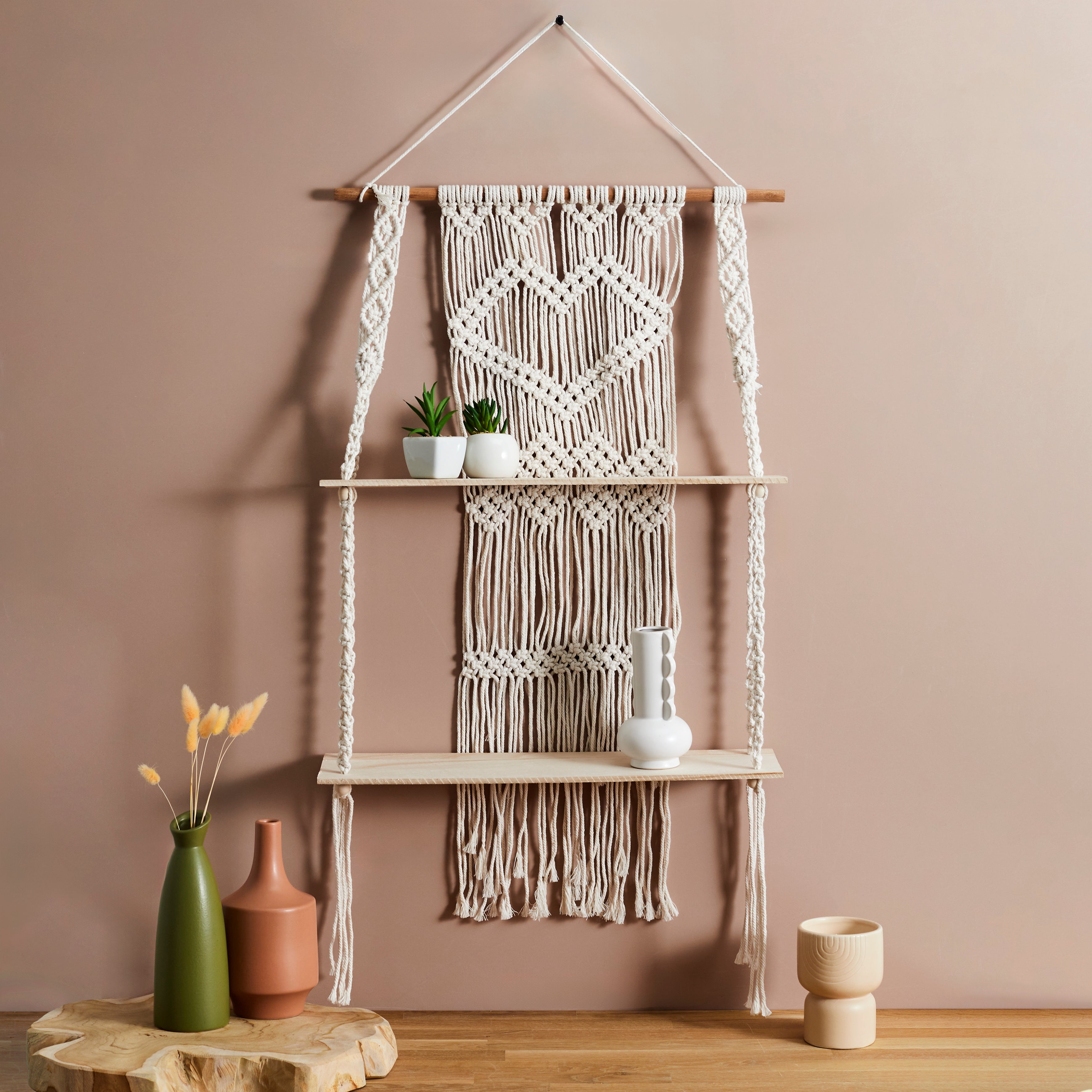Etagere - HOME DECO FACTORY - Boho - Double - Beige et Marron | Leroy ...