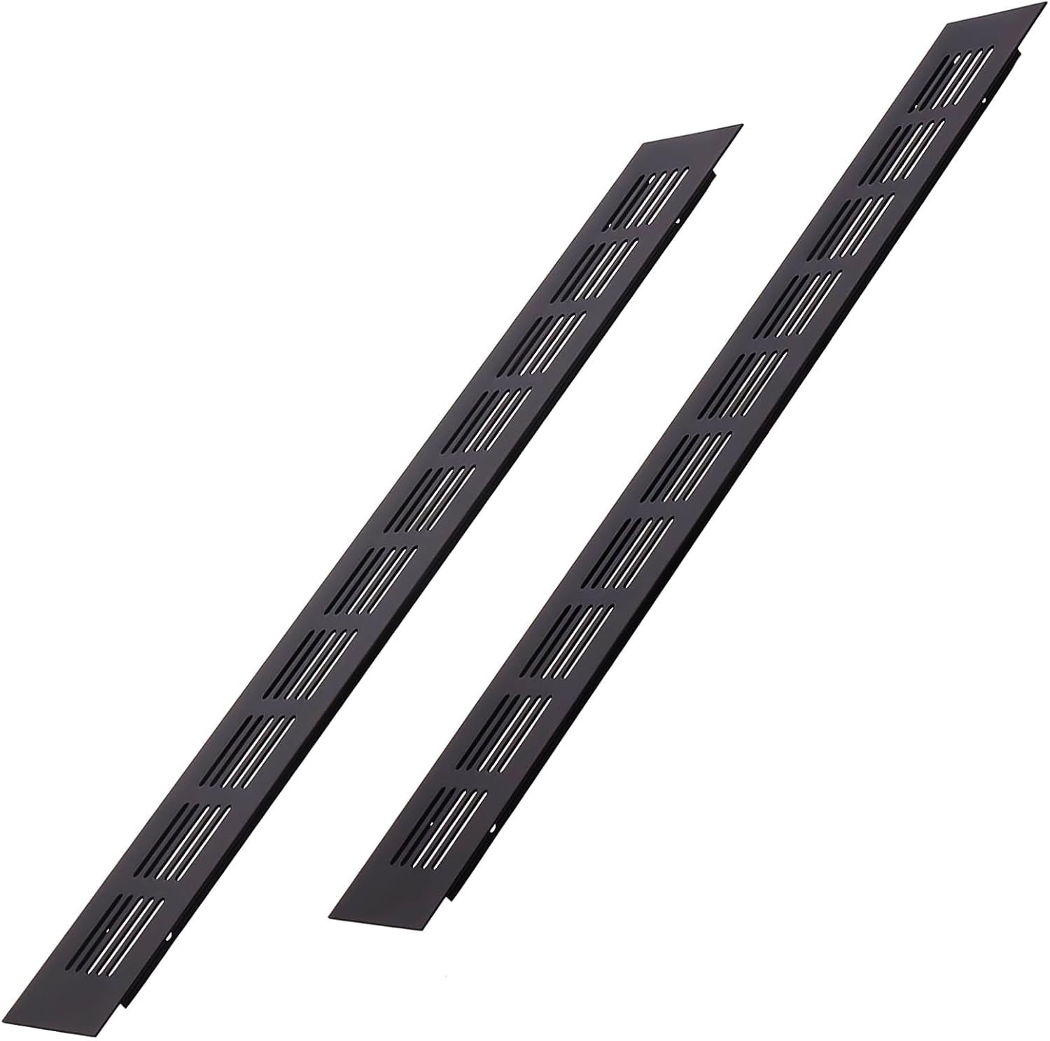 Lot de 2 grilles d'aération en aluminium 400x50 mm noires ...
