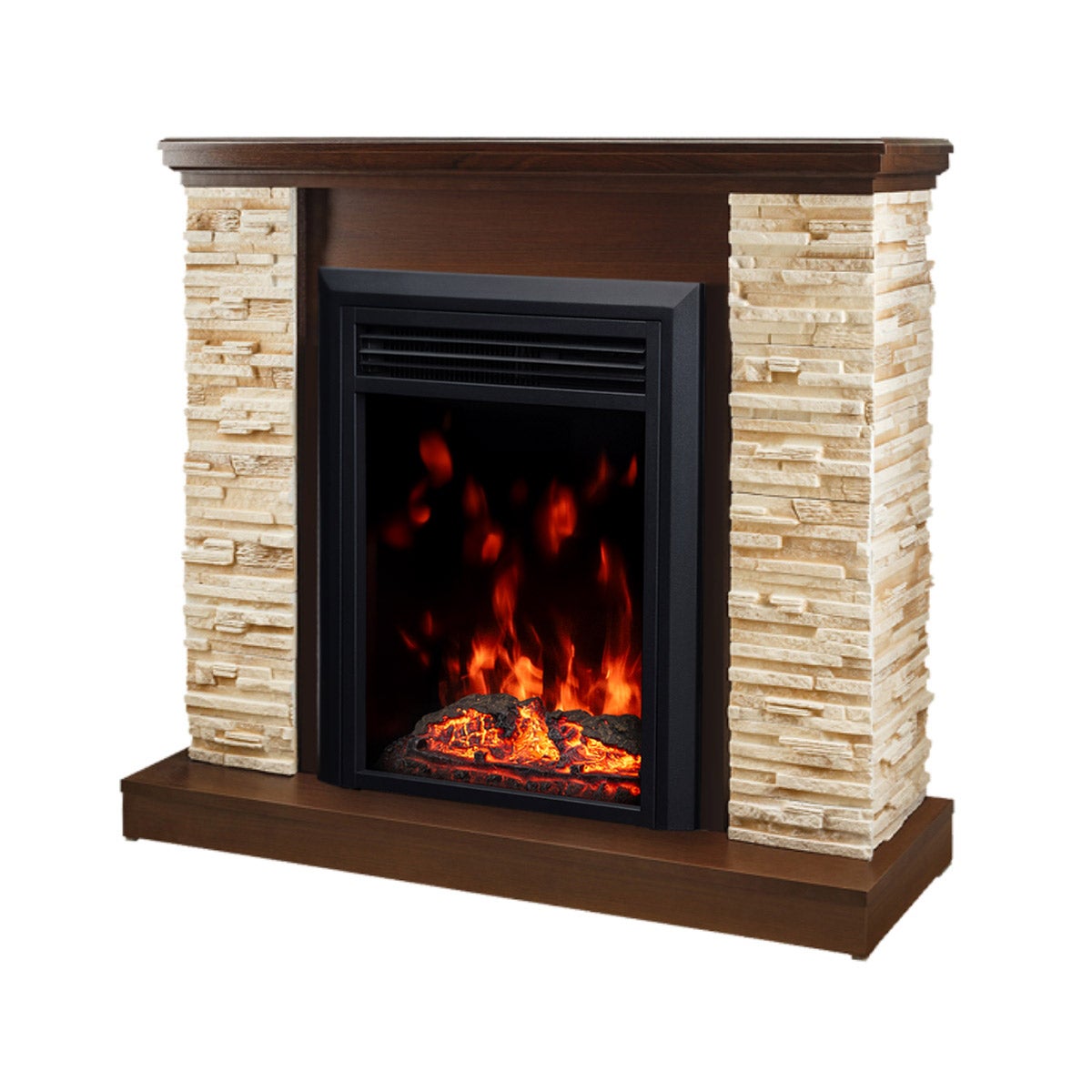 Cheminée électrique Rock & Cris Art Flame, 903 x 980 x 300 mm, 1500 W ...