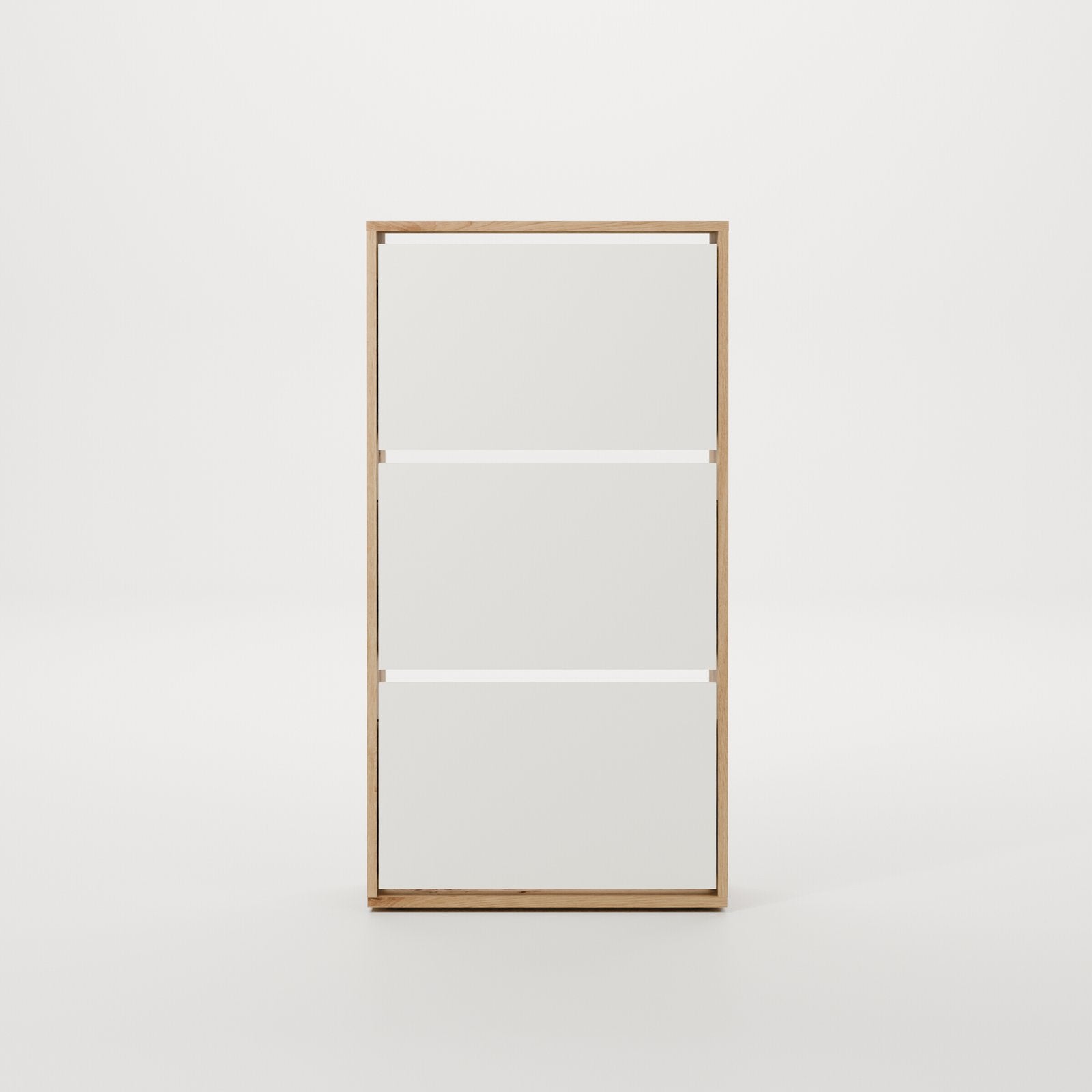 Zapatero 3 compartimentos Elda Blanco-roble - PLYKIT | Leroy Merlin