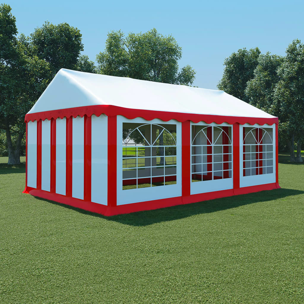 Maison Exclusive - Gazebo da Giardino in PVC 4x6 m Rosso e Bianco ...