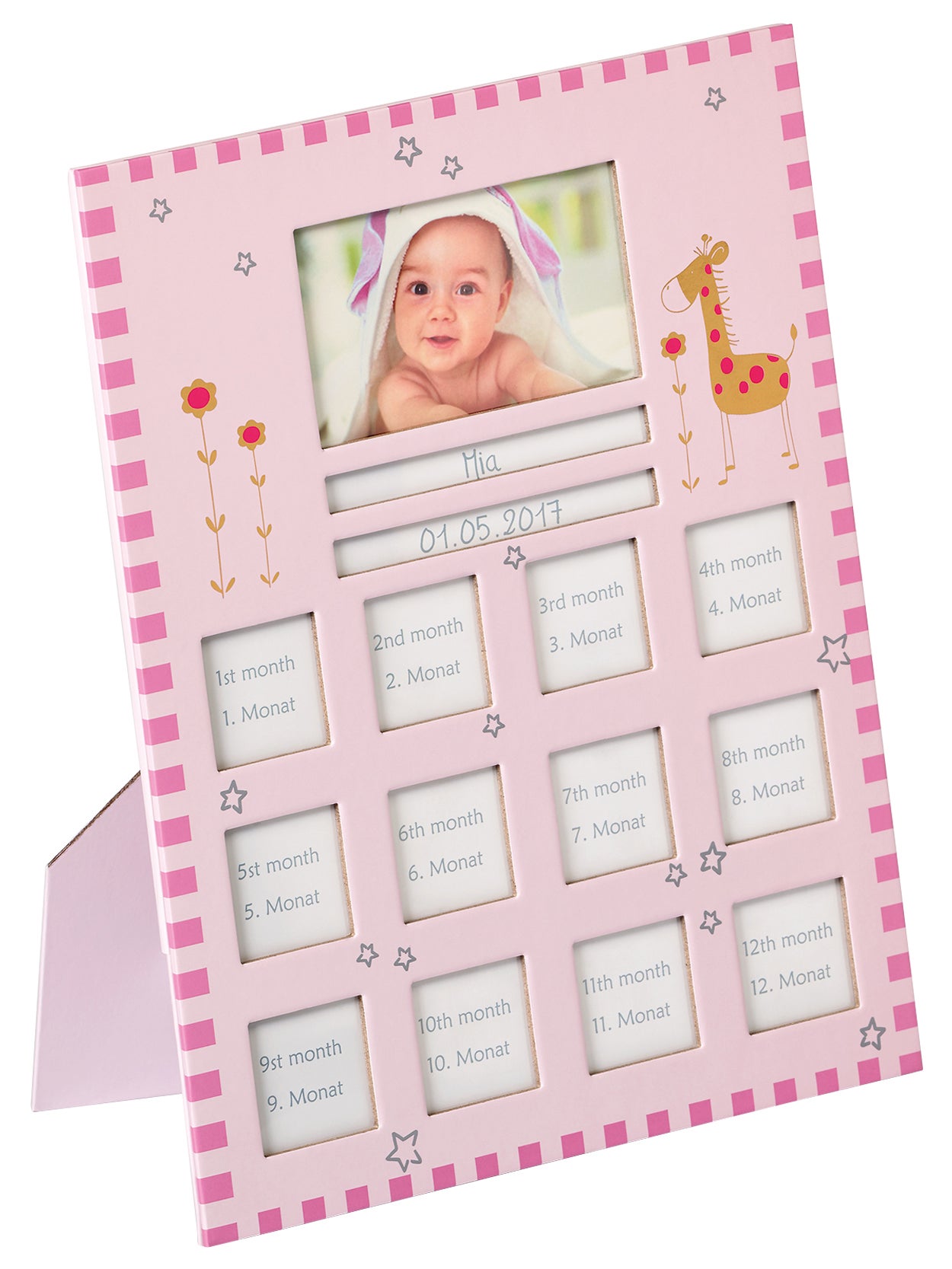 Marco para bebé Baby Animal, rosa, 22x28 cm | Leroy Merlin