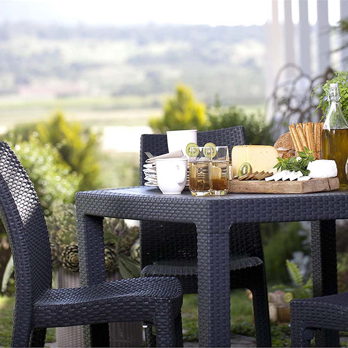 Keter Table graphite Quartet | Leroy Merlin