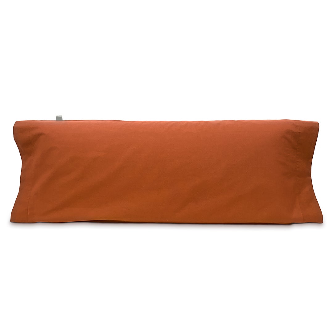 Taie d'oreiller en coton CASUAL orange 45x110 cm | Leroy Merlin