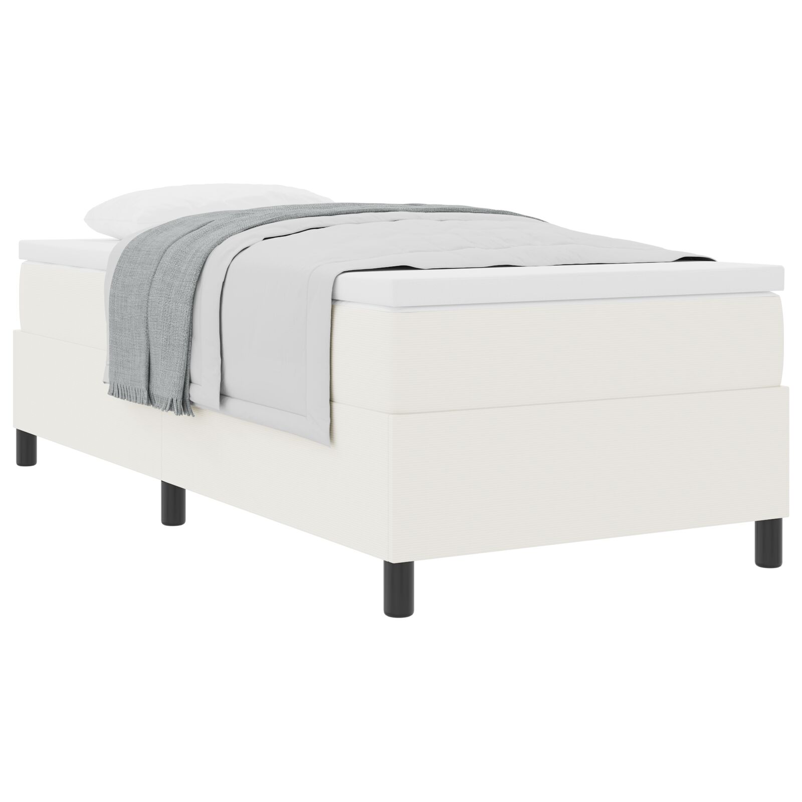 Cama individual | Cama para adultos | Cama de Muelles con Colchón Crema ...