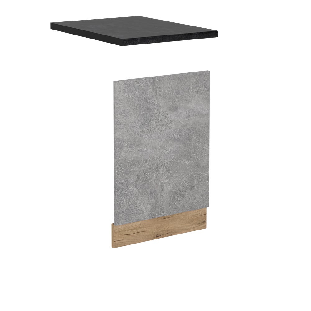 Vicco Façade de lave-vaisselle R-Line, Béton, 45cm , PT Anthracite ...