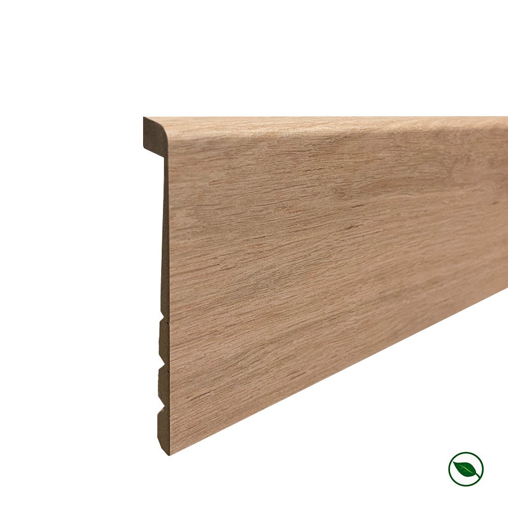 Lot de 6 surplinthes médium (mdf) revêtues Pepper OAK 2400 x 130 x 16 ...