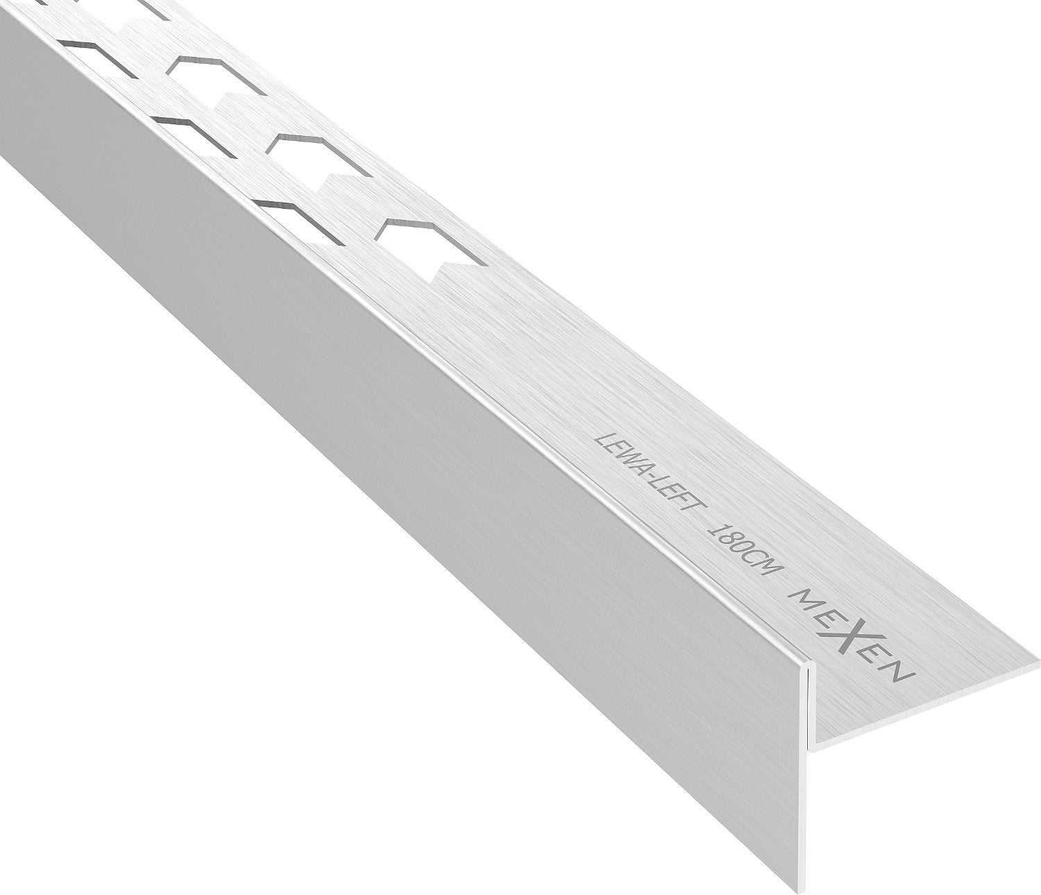 Mexen Line-B listwa spadkowa podłogowa 180 cm lewa, inox - 181001180L ...