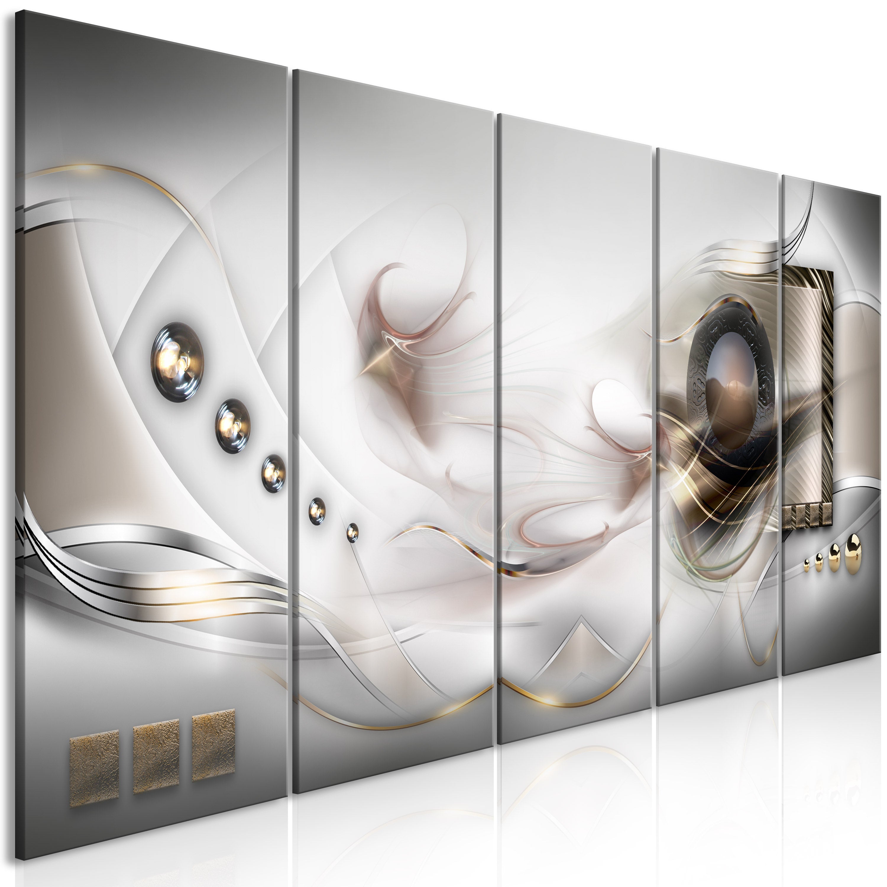 Tableau - Pearly Mist (5 Parts) Narrow [200x80] | Leroy Merlin