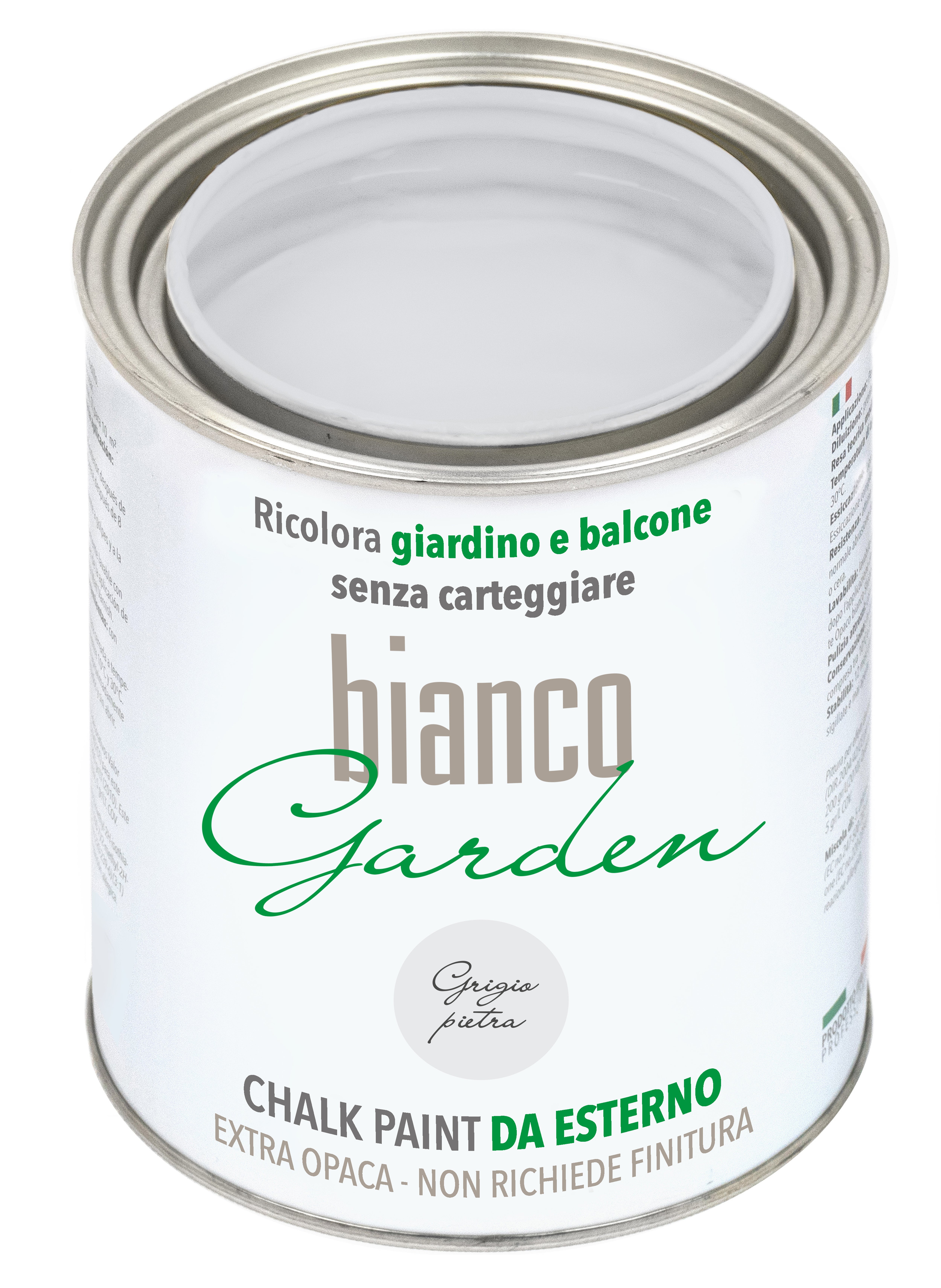 Chalk Paint Grigio Pietra Pintura para exteriores BiancoGarden Restaura ...