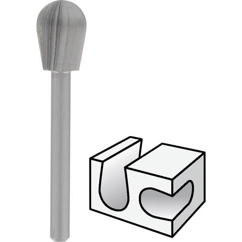 Lot de 2 Fraises Haute Vitesse DREMEL 134 En Acier, Bout rond, Diametre ...