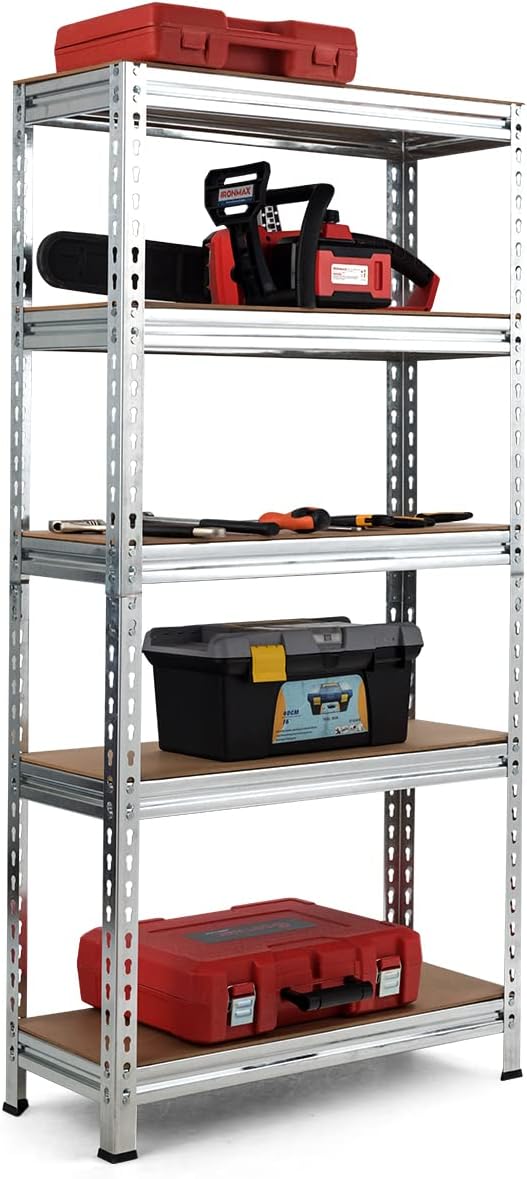 Étagère de Rangement à 5 Niveaux 30 x 75 x 150 cm, Support Industriel ...