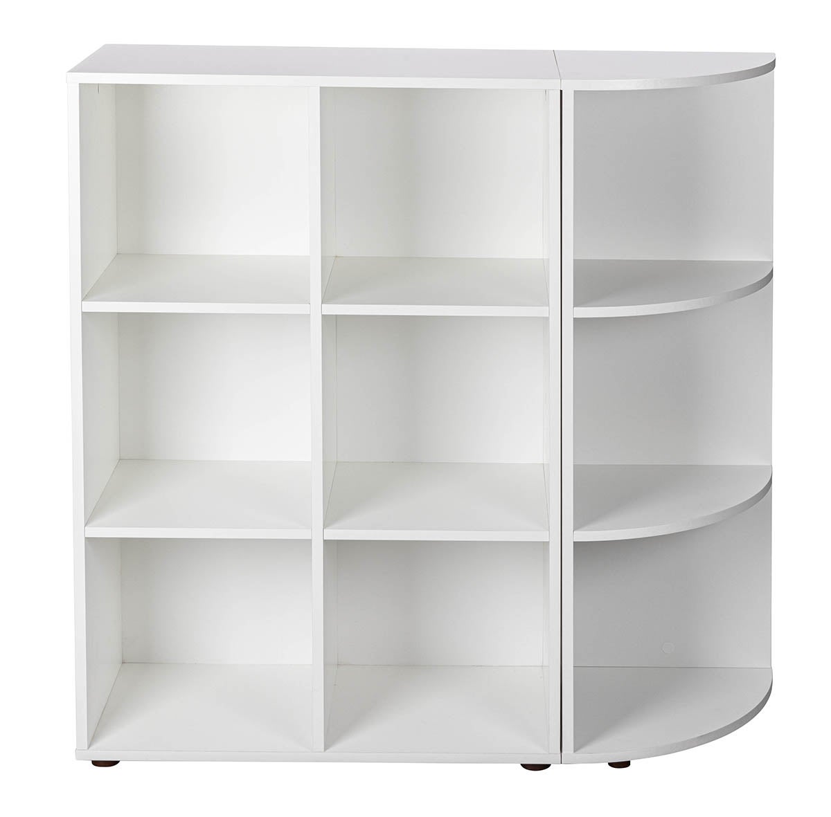 Meuble étagère d'angle avec 3 niveaux coloris blanc - longueur 34 x ...